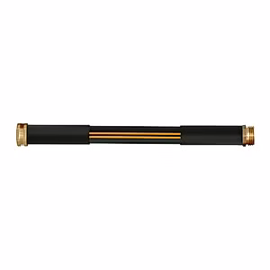 Atlantic Heavy Duty Garden Hose 1 ft x 5/8 Inch Black Color, Short Connection Leader Hose with Solid Brass Connectors (1 Foot)