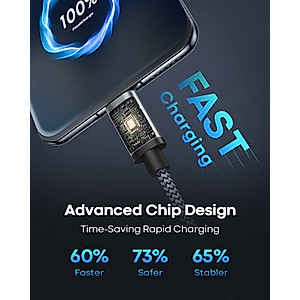 DDIYYI USB C Cable Fast Charging 6ft, 3-Pack USB to USB C Cable Braided Charger Cord for iPhone 16/iPhone 16 Pro/iPhone 16 Plus/iPhone 16 Pro Max/iPhone 15 Series and More, USBA to USBC Cord