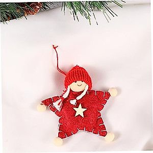 Abaodam 1 Pair Christmas Tree Ornaments Plush Baby Doll Fireplace Decor Christmas Angel Doll Christmas Stuffed Ornament Christmas Hanging Pendants Charms Christmas Pendants Felt Filler