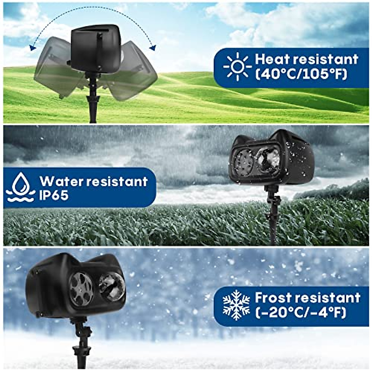 Christmas Projector Lights Outdoor & Indoor,2022 Upgrade Snowflake Projector Light with Remote Control Timer，LED Moving Patterns & Ocean Wave Waterproof for Xmas Birthday Party Holiday Decorations