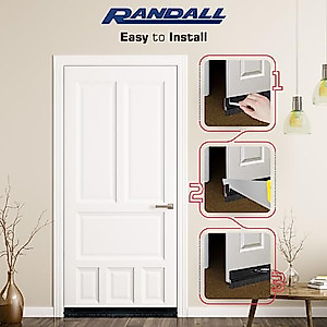 Randall Manufacturing Co., Inc 48In Black Door Sweep with Brush for gaps up to 1In Made in USA
