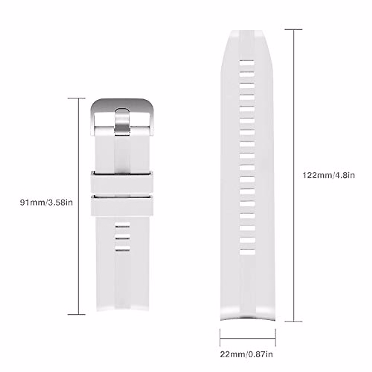 MoKo 3 Pack Bands Compatible with Huawei Watch GT5/GT5 Pro 46mm/GT4 46mm/GT3/GT3 Pro 46mm/GT/GT2 46mm/GT2 Pro/GT2e/GT Runner/Huawei Watch 4/4 Pro/3/3 Pro, 22mm Soft Silicone Replacement Strap, B/W/MB