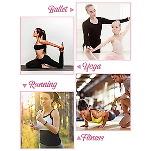 SATINIOR 3 Pairs Women Knit Leg Warmers Knee Ballet Thigh High Leg Warmers Socks (Black, White, Pink)