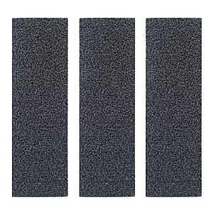 Teak Tuning 3PK Premium Fingerboard Skate Grip Tape, Black Edition - 114mm x 38mm - Set of 3 Sheets - Adhesive Backing