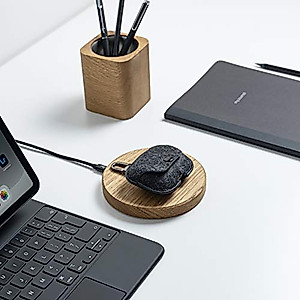 Oakywood Felt Case Compatible with AirPods Pro, Cozy Woolen Fabric Material Protective Cover, Shock Proof Case for Charging Case (Anthracite)