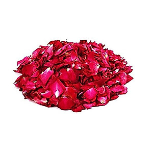 DoraMagic Dried Red Rose Petals, Real Natural Dried Rose Petals 1.75oz/50g for Bath, Soap Making, Candle Making, Wedding, Confetti, DIY Crafts, Non Edible