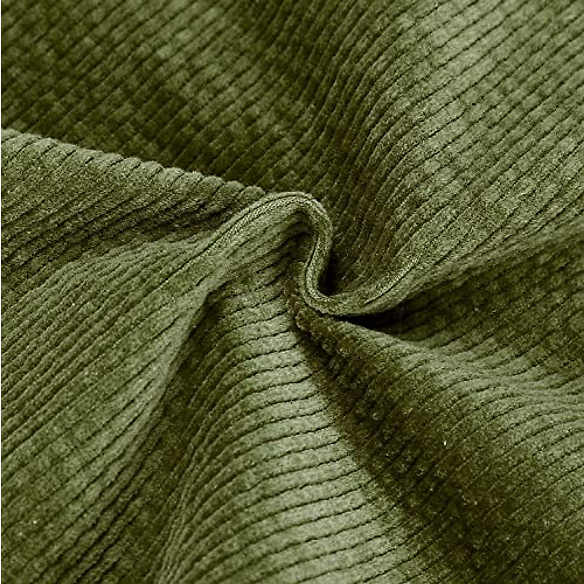 Etercycle Corduroy Tote Bag, Casual Shoulder Bag for Women Big Capacity shopping Handbags Work Tote Bag with Zipper Pockets (Green)