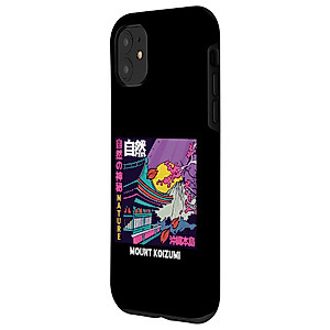 iPhone 11 Japanese Mount Koizumi Retro Vintage Mountain Sakura Nature Case