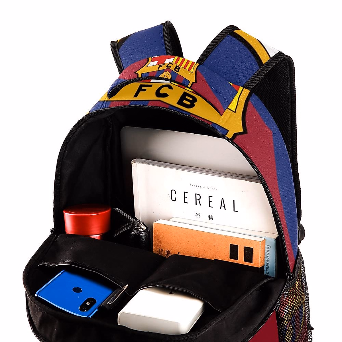 Color Flag Fo Barcelona Emblem Backpack Students Shoulder Bags Travel Bag College School Backpacks, Multi, 29.4x20x40cm/11.5x8x16 in, (sjb-004)