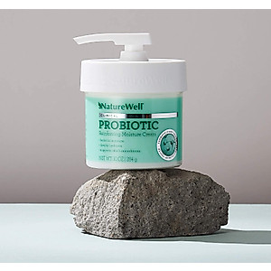 NATURE WELL Clinical Probiotic Reinforcing Moisture Cream for Face, Body, & Hands, Supports Skin's Microbiome with Powerful Probiotic Extracts & Skin Superfoods, 10 Oz