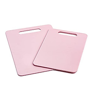 GreenLife 2 Piece Cutting Board Kitchen Set, Dishwasher Safe, Extra Durable, Soft Pink