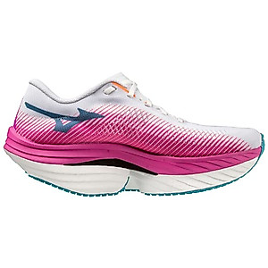 Mizuno Women's Wave Rebellion Pro Running Shoe, White/Silver, 7.5