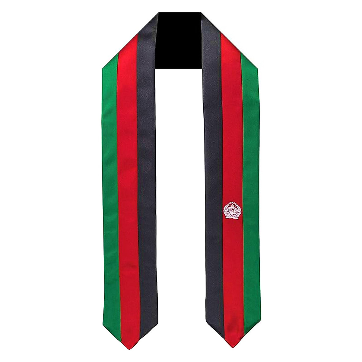 Vision Wear - Afghanistan Flag Graduation Sash - Graduation Stole - International Flag theme - Embrace Your Heritage - Afghan Flag - Pride & Honor Sash