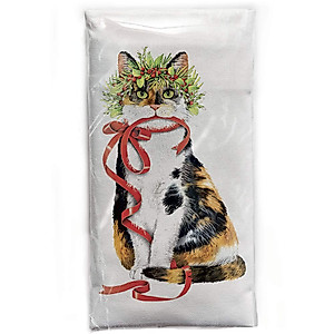 Mary Lake-Thompson Cat with Crown Cotton Flour Sack Dish Towel (BT1607)