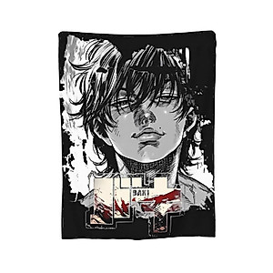 Anime Baki The Grappler Baki Hanma Throw Blanket Ultra-Soft Micro Fleece Cozy Warm Suitable for All Living Rooms/Bedrooms/Sofa 40"X30"