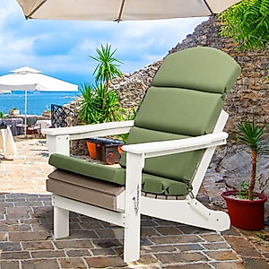 BPS Patio Chair Cushion for Adirondack High-Back, Patio Cushion 52''x20''x2.8'' Olifen Fabric Slipcover, for Indoor Outdoor Furniture, Adirondack, with Ties - Set of 2