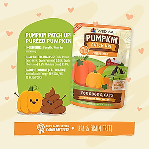 Weruva Pumpkin Patch Up!, Pumpkin Puree Pet Food Supplement for Dogs & Cats, 2.80oz Pouch (Pack of 12)