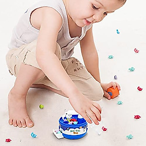 Mini Claw Machine for Kids&adults,Space Blue,24 Tiny prizes,Dinosaur Miniature Things,Surprise Birthday Gifts Toys cheap for 3 4 5 6 7 8 Years Old,Handheld dino stuff in little small unwrappable