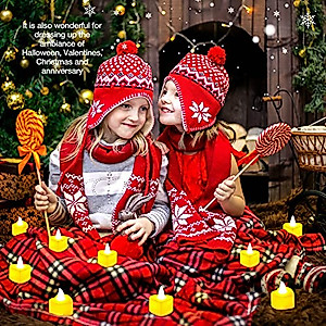 hatisan 2000 Pcs Artificial Rose Petal with 24 Pcs Romantic LED Candle Flameless Rose Petals for Romantic Night for Him Set, Romantic Candles Valentine's Day Anniversary Wedding Honeymoon (Heart)