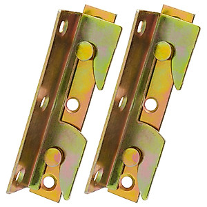 BokWin 4 Sets No Mortise Bed Rail Fittings Wooden Bed Frame Connectors Metal Bed Rail Fasteners