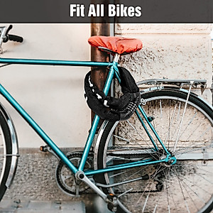 Titanker Bike Chain Lock, Bike Locks Security Anti-Theft Resettable Combination Bicycle Chain Lock 3.3 Feet Bike Locks for Bike, Motorcycle, Bicycle, Door, Gate, Fence, Grill (8mm Thick Chain)