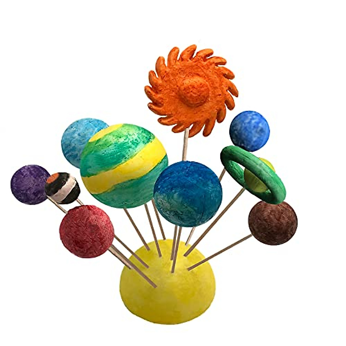 40 Pack Solar System Model Kit Includes Color Pigments, Paint Tray Palette, Brushes,Foam Balls| for Kids Planet School Science Project