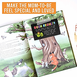 25 Books For Baby Shower Request Cards - Fiesta Baby Shower Invitation Inserts, Book Request Baby Shower Guest Book Alternative, Bring A Book Instead Of A Card, Baby Shower Book Request