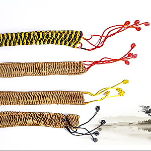 BaiTTang Handpan Rope Braid Rattan Rope Surround Decoration, Apply to 21Inch -25Inch Handpan Steel Drum, Pure Handmade, Protection Buffer, Eliminate Noise ( Color : Black )