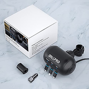 OHLPRO Retractable Car Charger, Up to 100W Super Fast Charging 4-in-1 Car Phone Charger,2.6FT Retractable Cables and Dual Port Cigarette Lighter USB Charger for iPhone 15,14,13,12,iPad,Samsung,Pixel