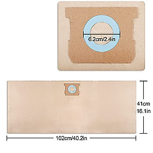9 Pack DXVA19-4102 Dust Bag Compatible with DEWALT 12 to 16 Gallon Wet Dry Vacumm DXV12P, DXV14P, DXV16P, DXV16S, DXV16PA, by KEEPOW