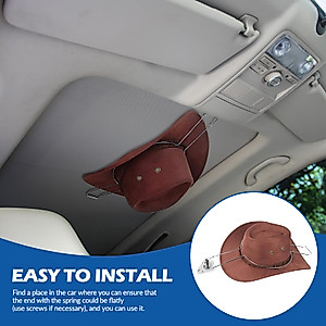 MagiDeal Cowboy Hat Holder, Built in Spring Sturdy Heavy Duty Hat Bracket Hanger Hat Rack Hat Clip, Keep Your hat from Ending up in Trunk Floor Board