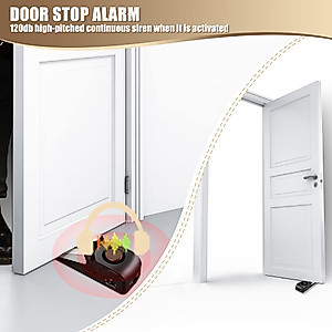 AceMining Upgraded Portable Door Lock & Black Door Stop Alarm