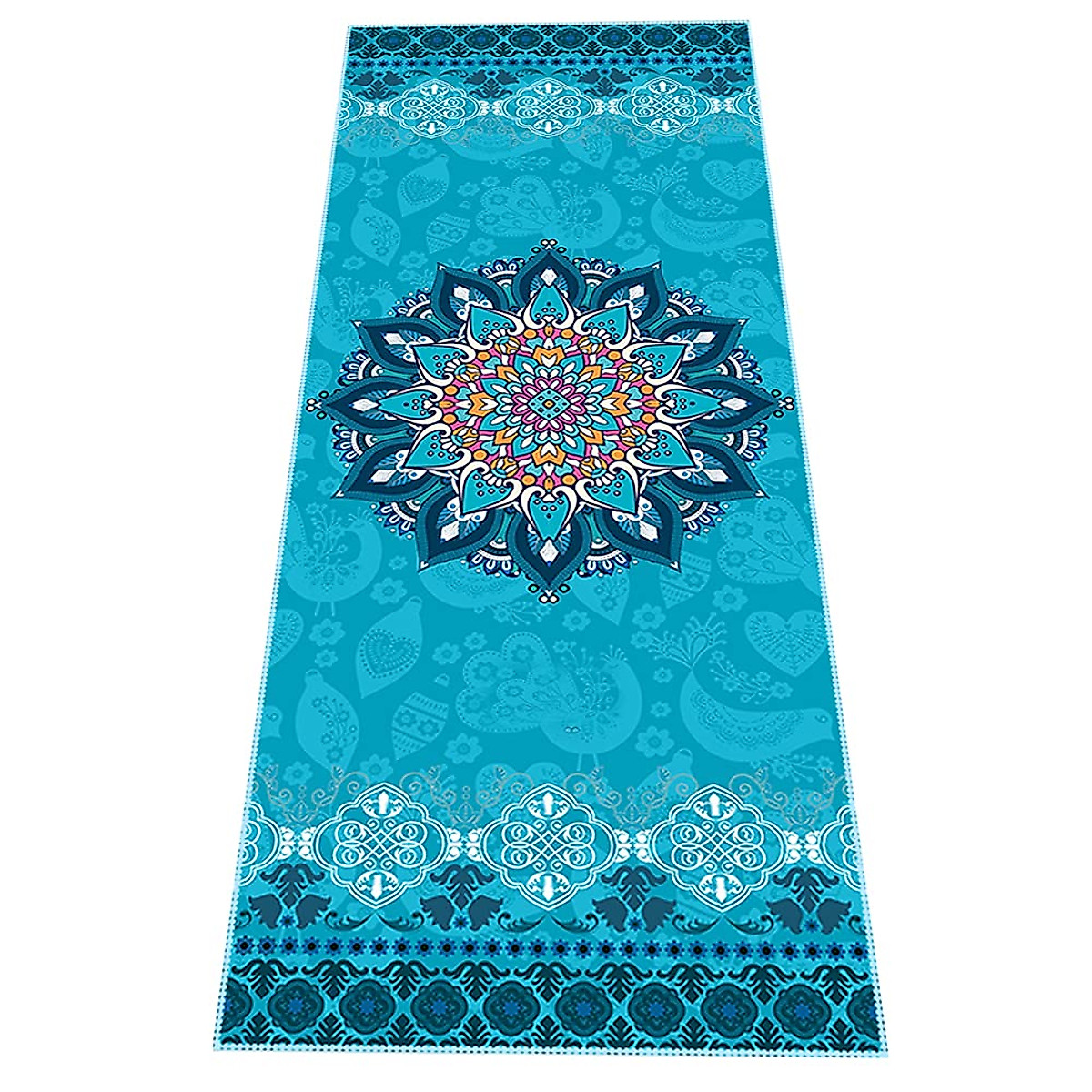 Large Yoga Towel 74"x27.5" Rubber Grip Dots Bottom Non Slip Soft Yoga Mat Towel with Travel Bag for Hot Yoga Pilates and Workout