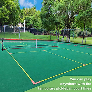 Hoverphenix Pickle Ball Court Marking Kit, Portable Temporary Pickle Ball Lines Come with Gift Box, Tape and Storage Bag for Outdoor or Indoor Court, No Measuring Needed