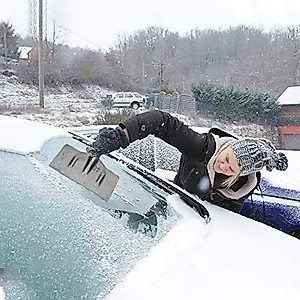 Happyyami Snow Pusher Shovel Snow Pusher Shovel Snow Shovel Flat Head Car Windshield Snow Scraper Road Ice Shovel Snow Removal Tool for Cars Trucks Windows Outdoor Garden Ice Shovel Auto Tools