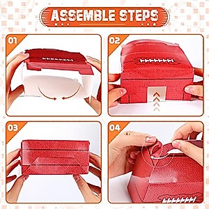 Nezyo 24 Pack Sports Themed Birthday Party Supplies Football Treat Boxes Soccer Party Favors Sports Candy Bags Baseball Basketball Gift Boxes with Handle for Baby Shower Party Supplies Decorations