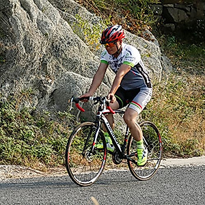 EUROBIKE HY XC550 Road Bike,21 Speed Road Bicycle for Adults Men and Women,Disc Brake 700C Race Bike for Beginner to Intermediate Bicycle Riders(54cm-32 Spoke)