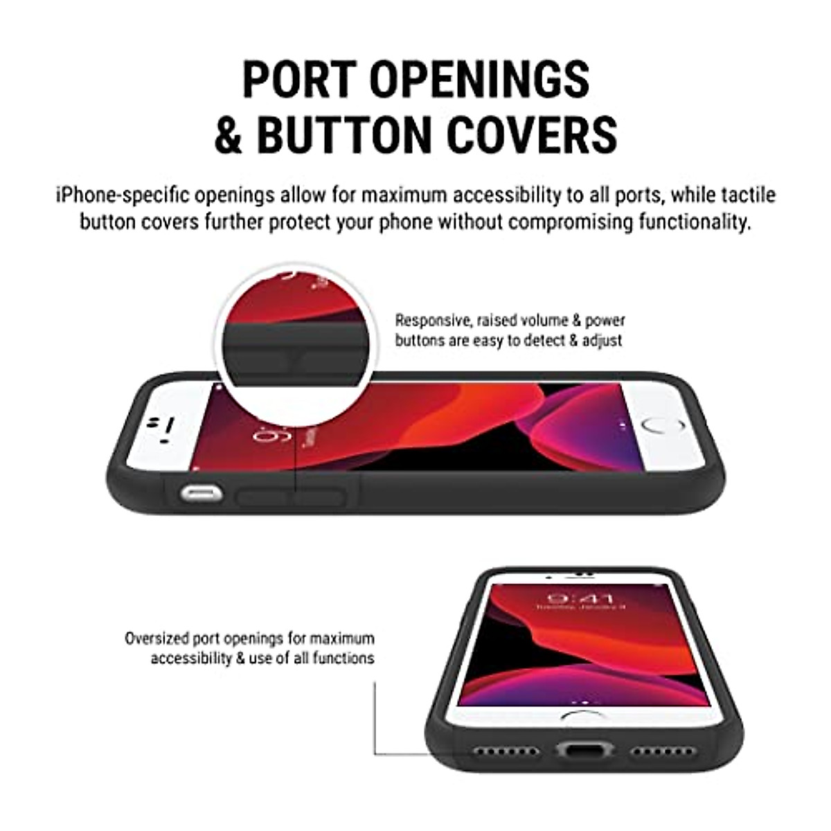 Incipio iPhone 7 Case, Hard Shell Dual Layer DualPro Case for iPhone 7-Black/Black