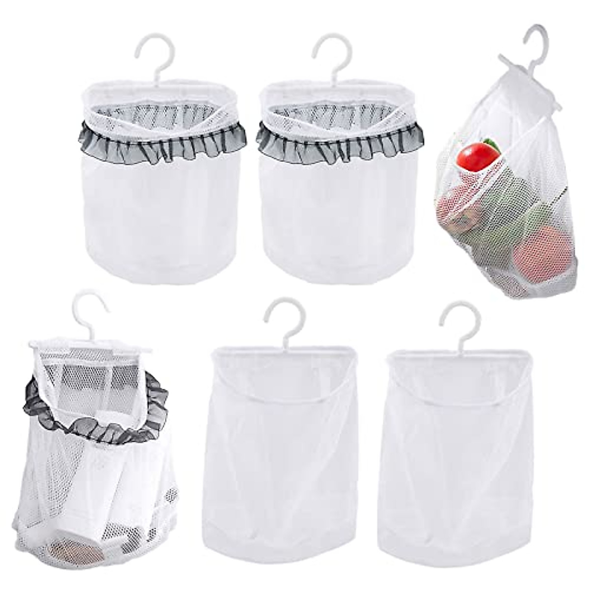 4 Pack Drying Mesh Bag, Quick Dry Shower Caddy Basket Hanging Toiletry with Hook, for College Dorm Life, Gyms, Camping and Travel.