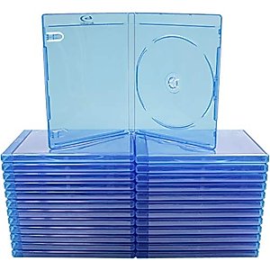 (25) Blue Blu-Ray Cases - 1 Disc Capacity DVD Boxes - 12mm Thick - BRBR12BL