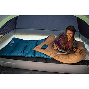 Coleman Brazos Cold-Weather Sleeping Bag, 20°F/30°F Lightweight Camping Sleeping Bag for Adults, No-Snag Zipper with Stuff Sack Included, Machine Washable