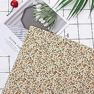 HURRISE Quilting Fabric, Precut Fabric Soft Fabric Sewing Assorted Fabric Squares for Crafting Home Decoration Quilting Sewing(25 * 25, 12)