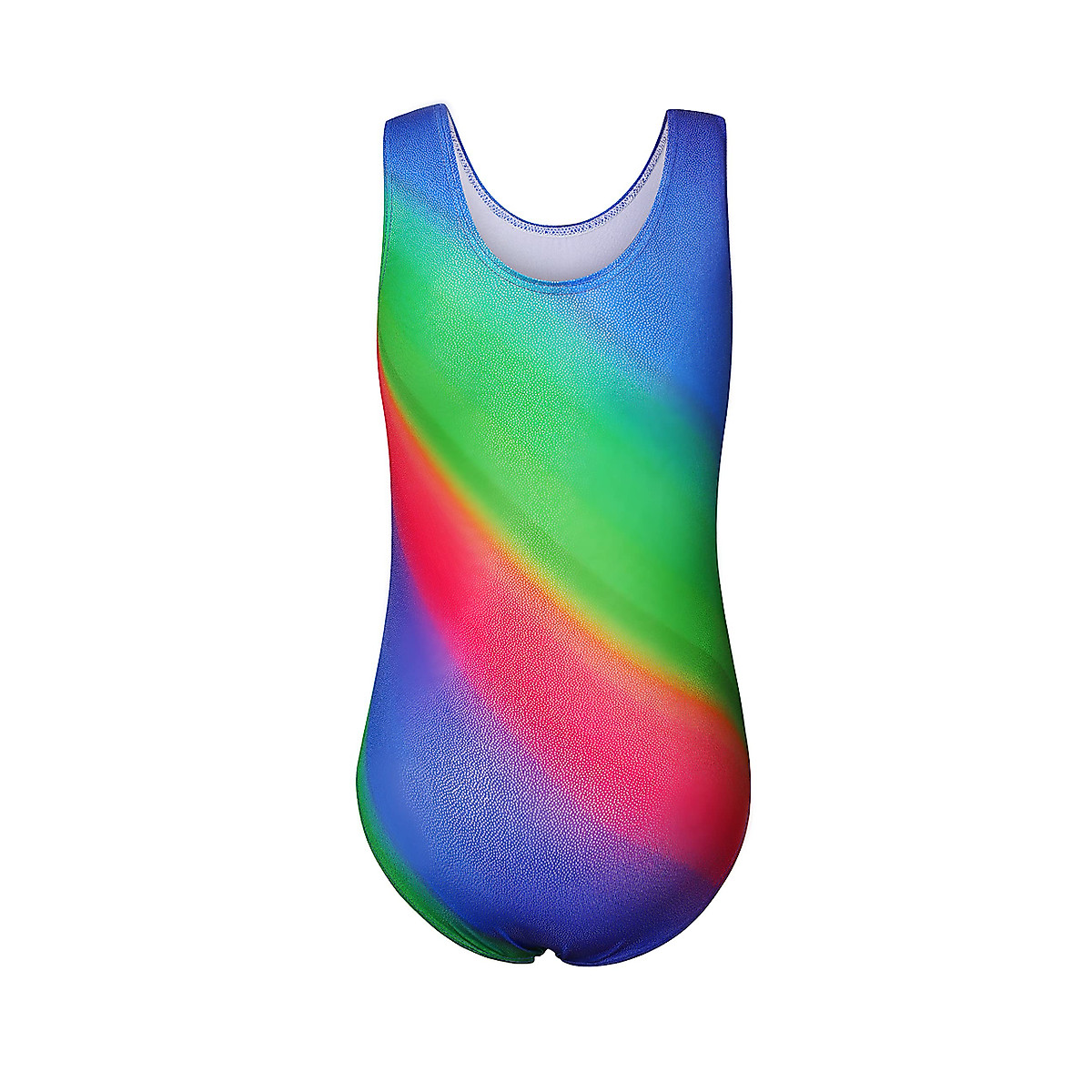 WanLiangJin Toddler Girls Gymnastics Leotards Size 8-9 9-10 8-10 Years Kids Sparkly Blue Rainbow Athletic Tumbing Class Ropa de Gimnasia para niñas Sport Activewear One Piece Unitards