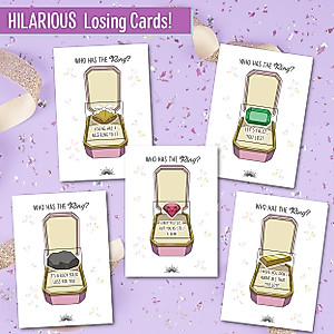 COTIER BRAND Who Has The Ring Bridal Shower Scratch Off Game - Hilarious Losing Phrases on Ticket Cards - Easy to Play - Funny Wedding Shower or Fun Engagement Party Game Idea for 30 Guests