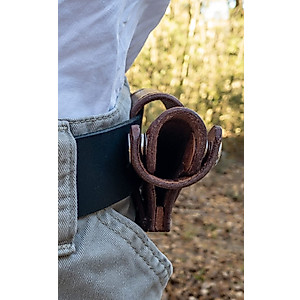 Coast Leathers Custom Leather Sheath, Fits for Principle 101GP, Fixed Blade Knife Holder, Cross Draw Knife Holster, Antique Brown - Sheath Only