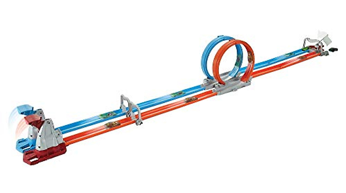 Exciting Hot Wheels Double Loop Dash Racing Set