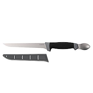 Kershaw 7" Boning Knife with Spoon, Stainless Steel Blade with Protective Sheath, Fishing Fillet Knife, Two-in-One Fishing Tool for Anglers