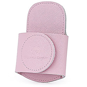 SECURE-A-SCOPE -100% Black Genuine Leather Stethoscope Holder with Clip for All Models: ADC, MDF, Adscope, Littmann. Perfect for physicians, Nurses, EMT, Medical Nursing Students.