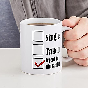 CafePress Single Ready To Mingle Mugs Ceramic Coffee Mug, Tea Cup 11 oz
