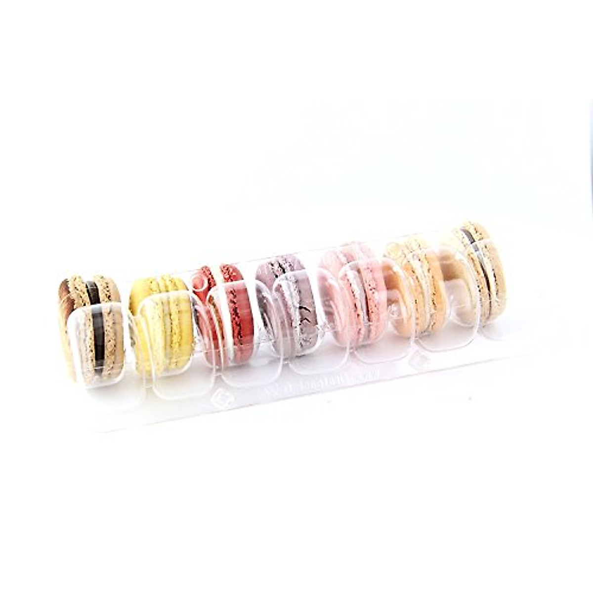Clear Insert for 7 macarons with clip closure - Pack of 25 pcs